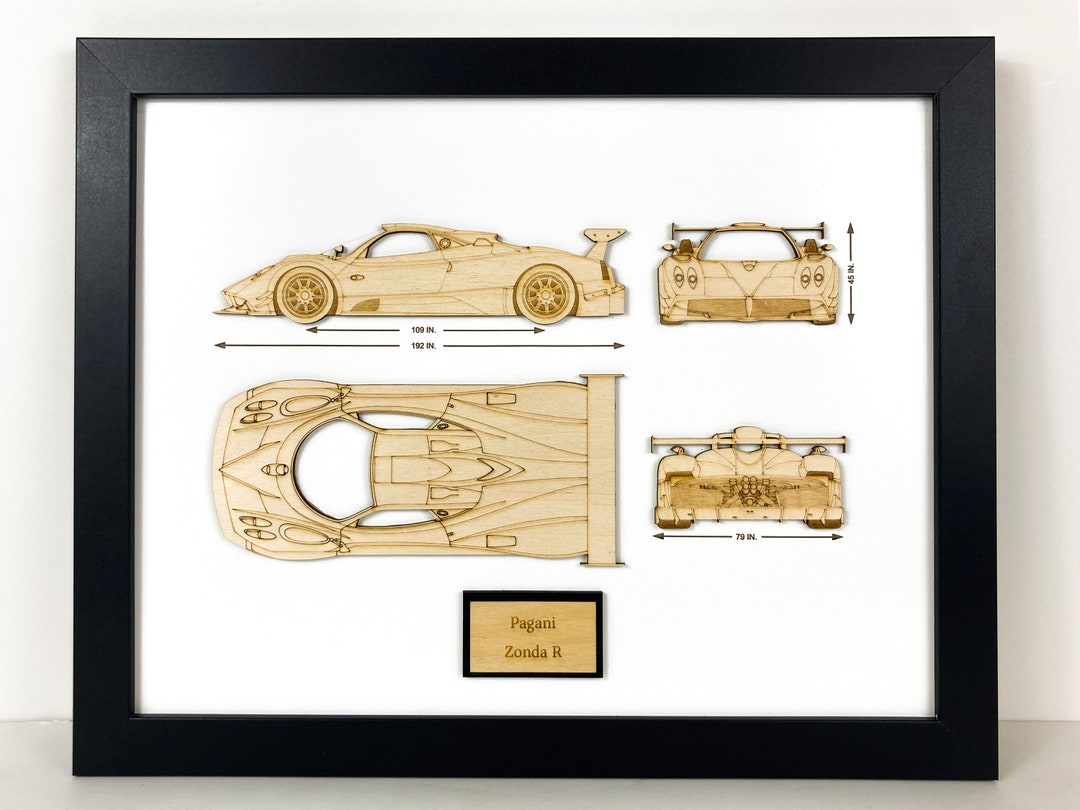 Pagani Zonda R Spec Sign | Dad Gift | Luxury Car Sign | 3D Car Sign ...