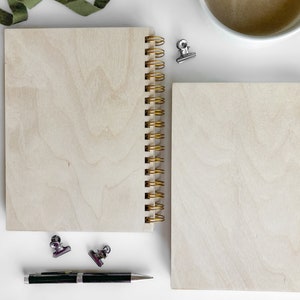 Personalized Notebook Journal Sketchbook | Laser Engraved Wood Notebook ...