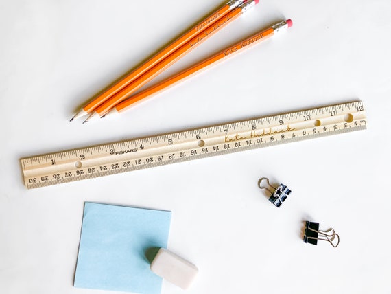 Personalized Wood 12 Inch Ruler With Cm Student Name Ruler - Etsy