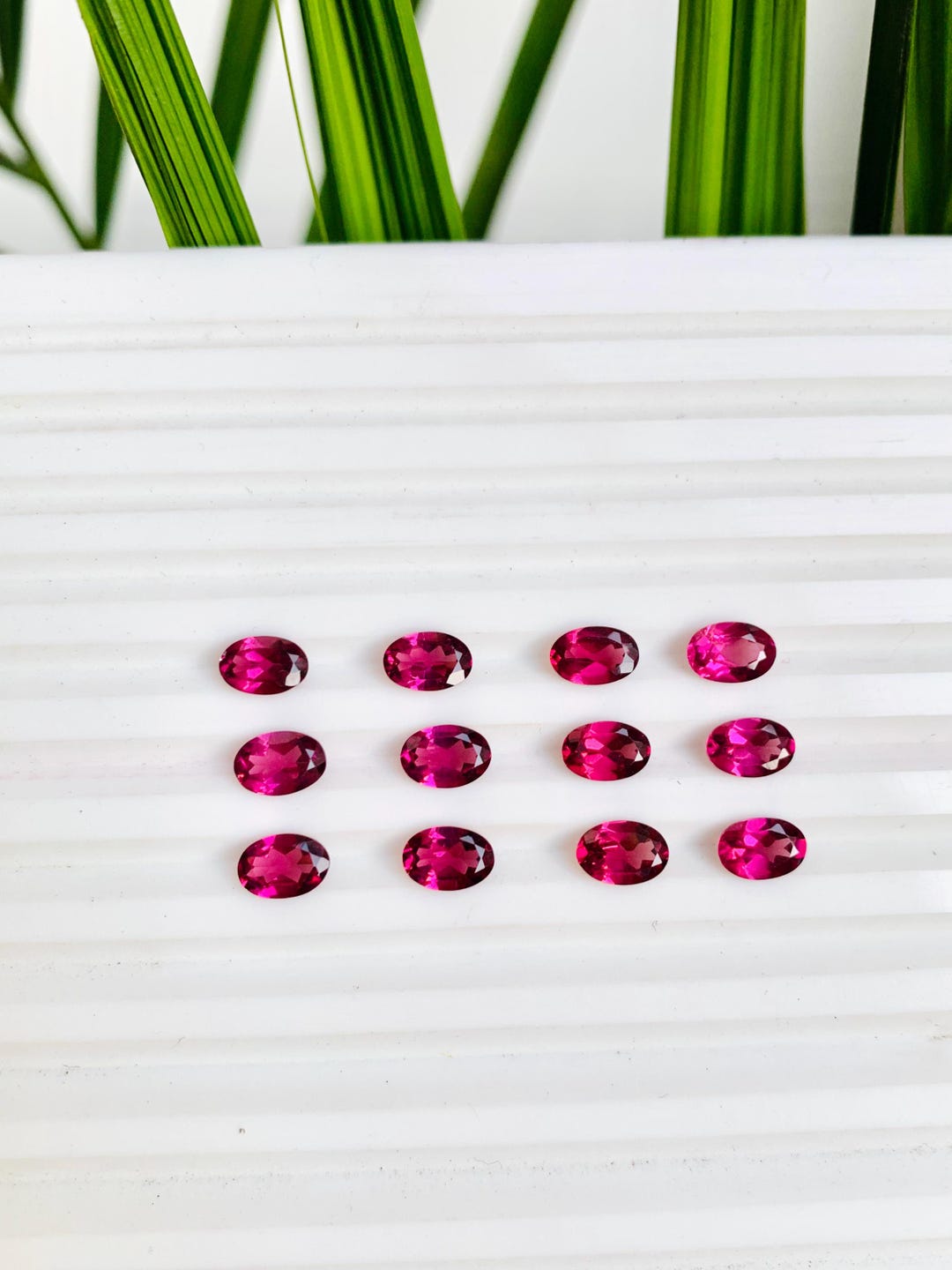 Natural Pink Rhodolite Oval Egg Shape - Top Quality Color Faceted Loose ...