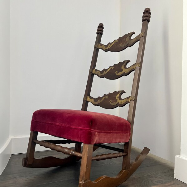 Antique Victorian Rocking Chair - Etsy