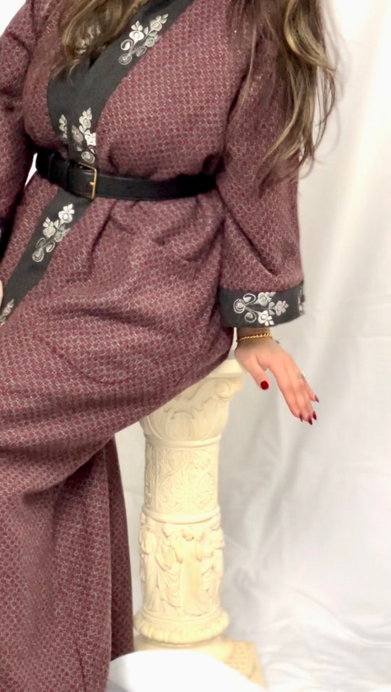 Vintage Tweed Fabric Kuwaiti Bisht - Gem