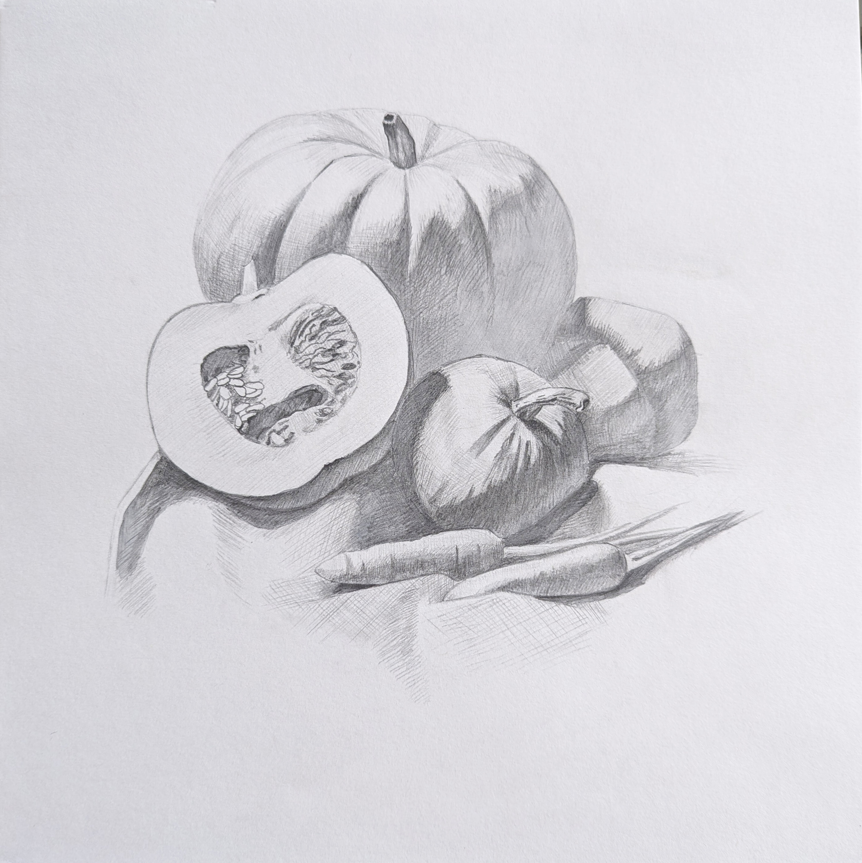 Vegetables Pencil Drawing