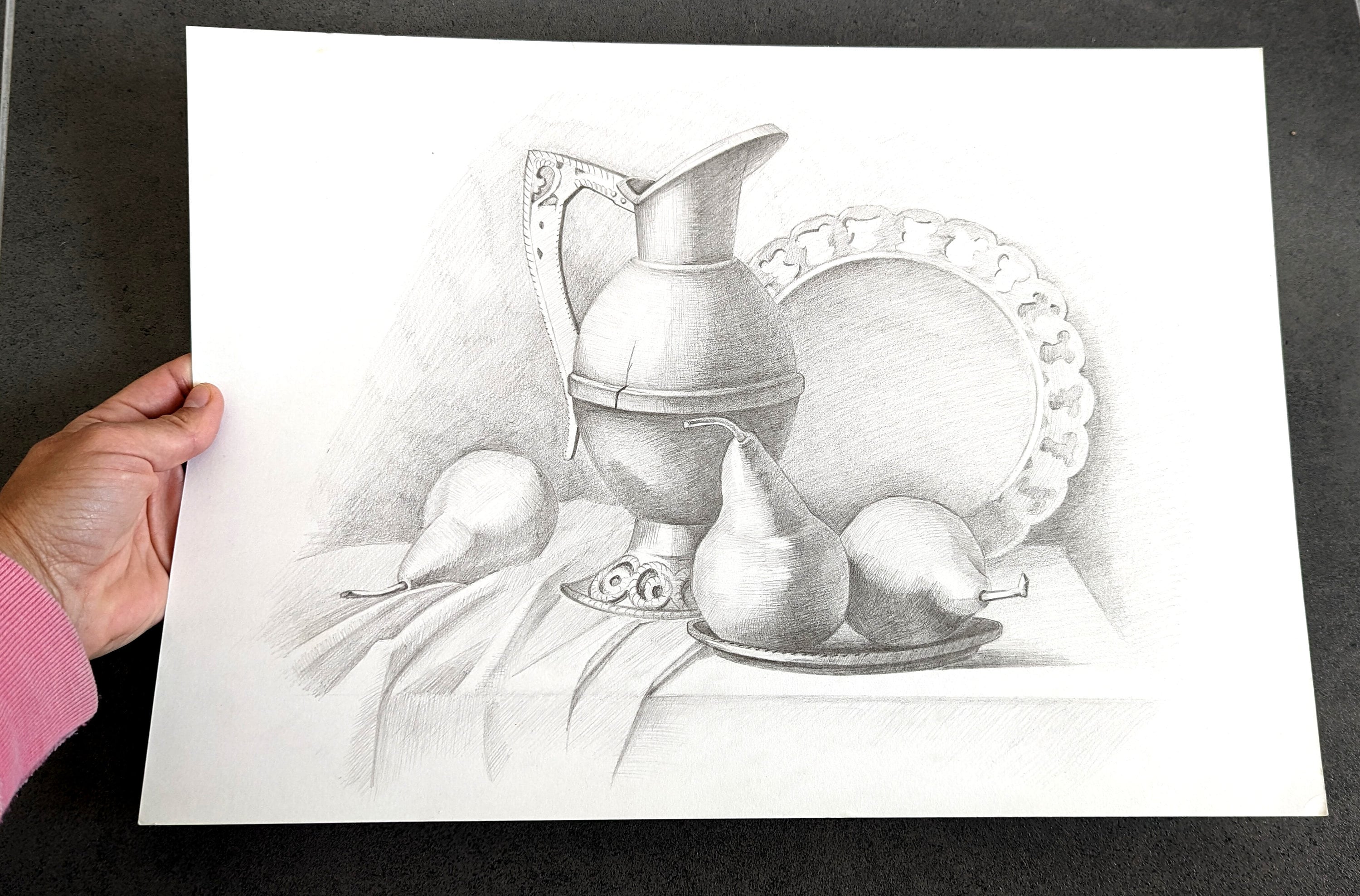 Dutch Still Life Original Graphite Pencil Drawing Graphics Realistic ...