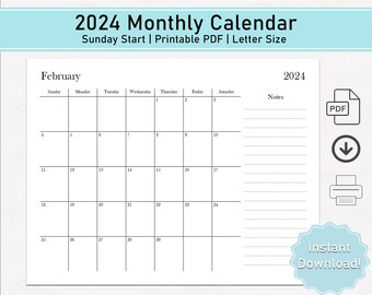 2025 Calendar 2025 Monthly Planner Fillable Minimalist Monthly Calendar ...