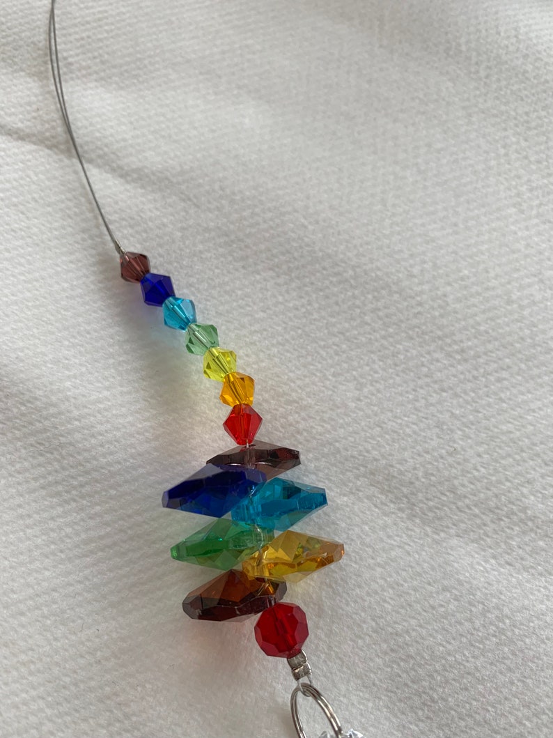 Chakra Crystal Suncatcher Seven Chakra Colours Window Decoration ...