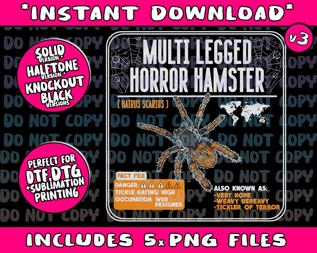 Tarantula Spider Multi Legged Horror Hamster - Etsy