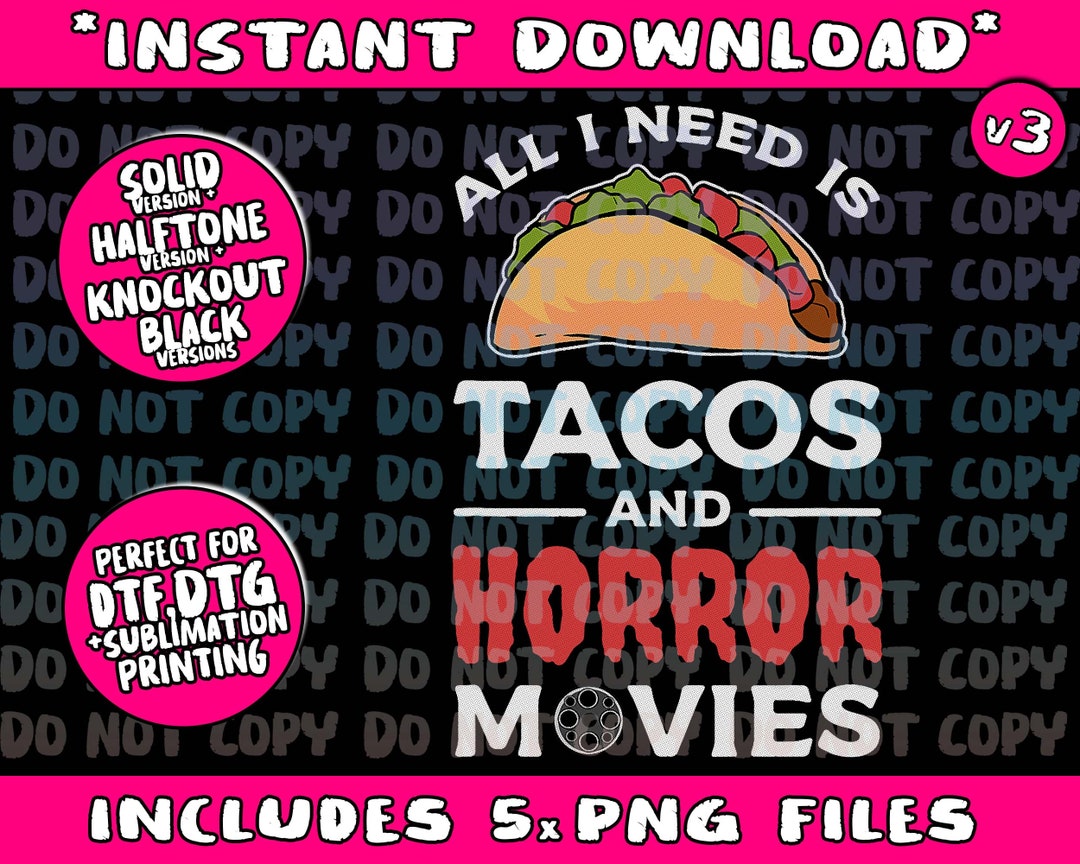 Tacos and Horror Movies - Etsy