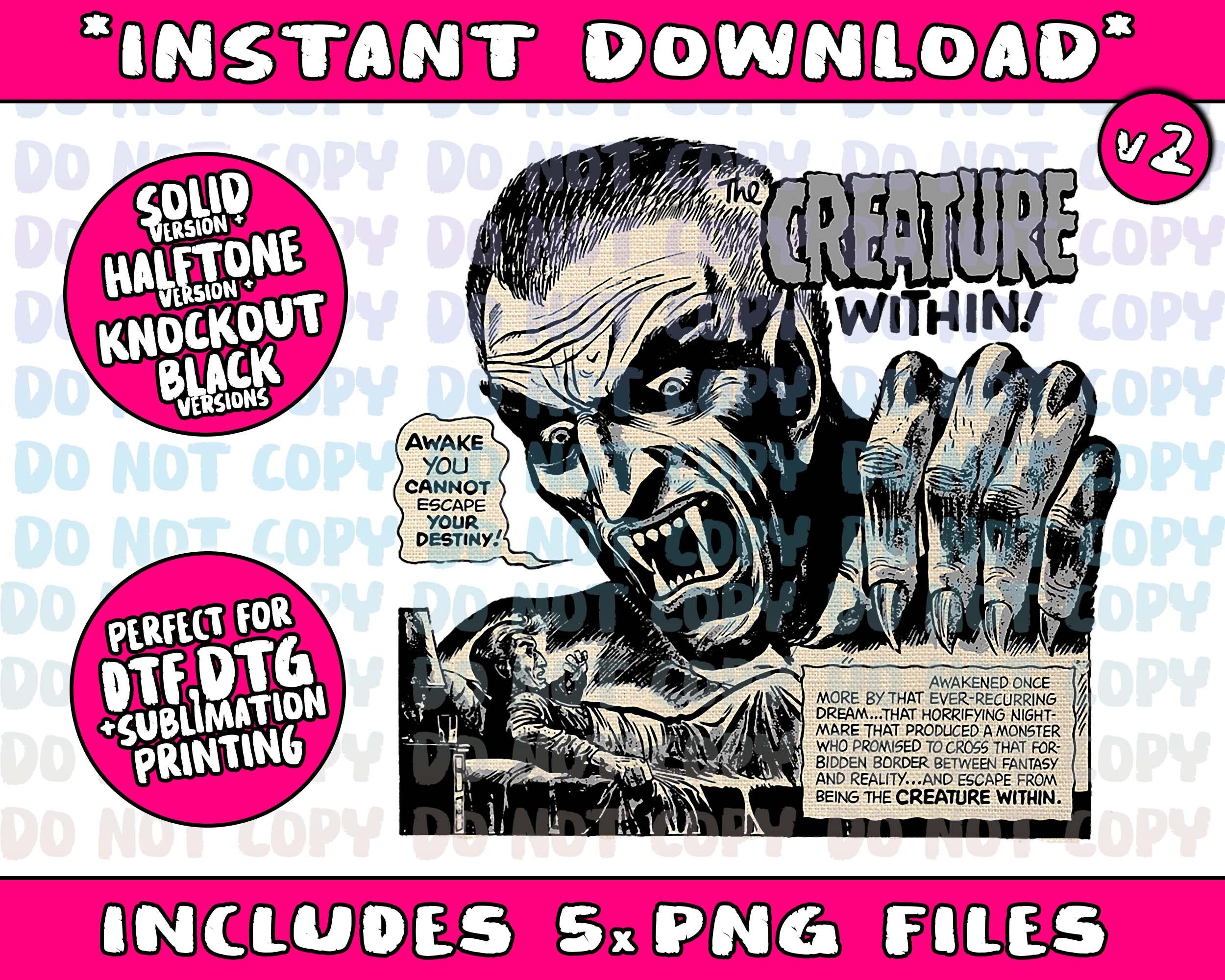 Retro Horror Movie Monster Vampire Vintage Halloween Dracula - Etsy