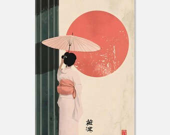 Japanese Traditional Wall Art/poster Simplistic - Etsy
