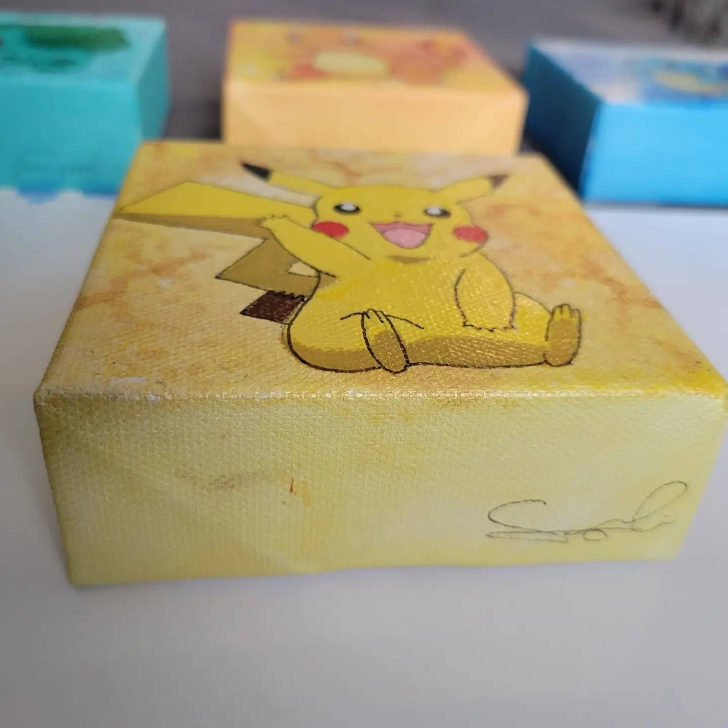 Pikachu Acrylic Tiny Canvas - Etsy