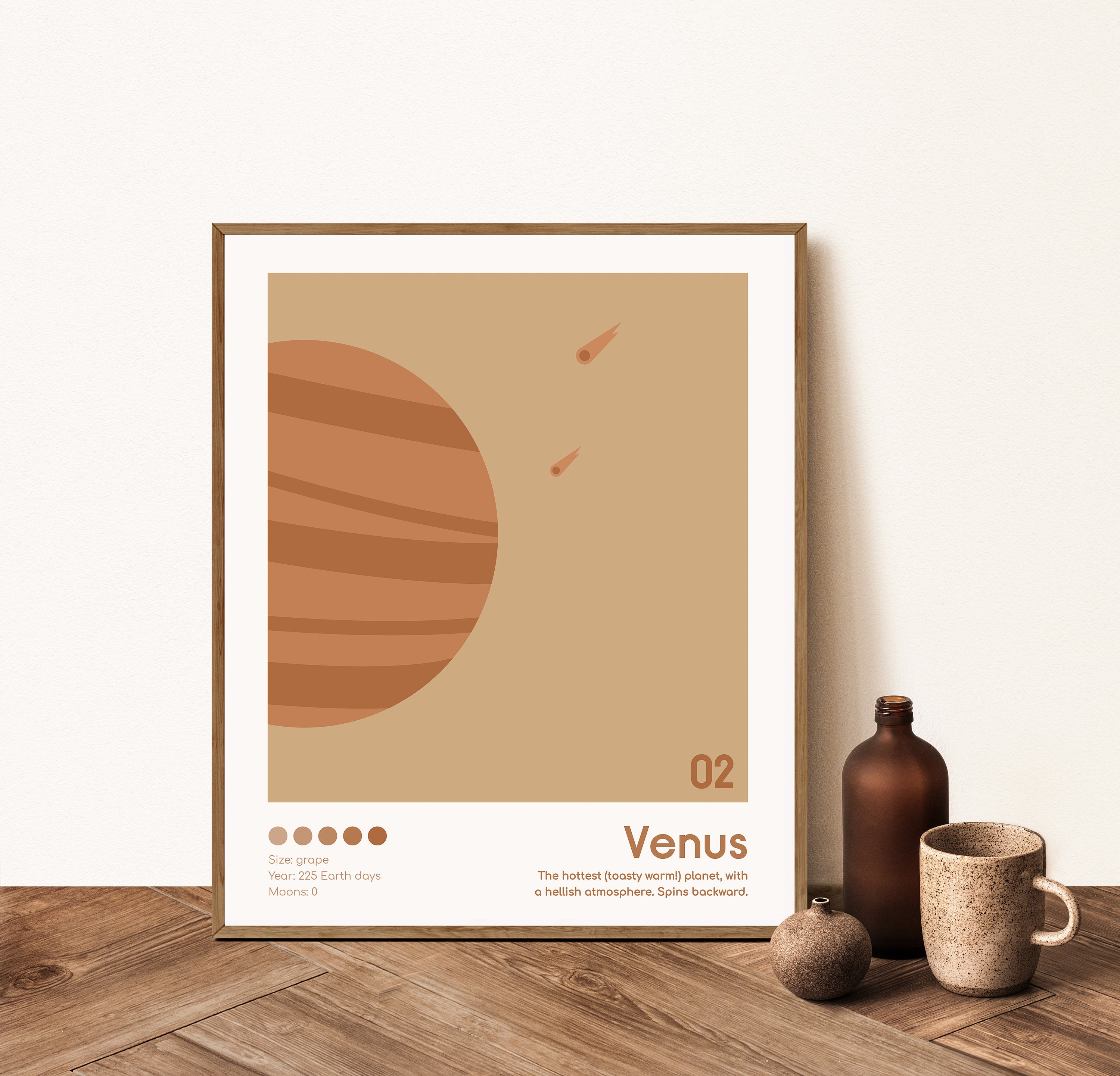 Venus Wall Art | Bauhaus Digital Download | Solar System Art Print ...