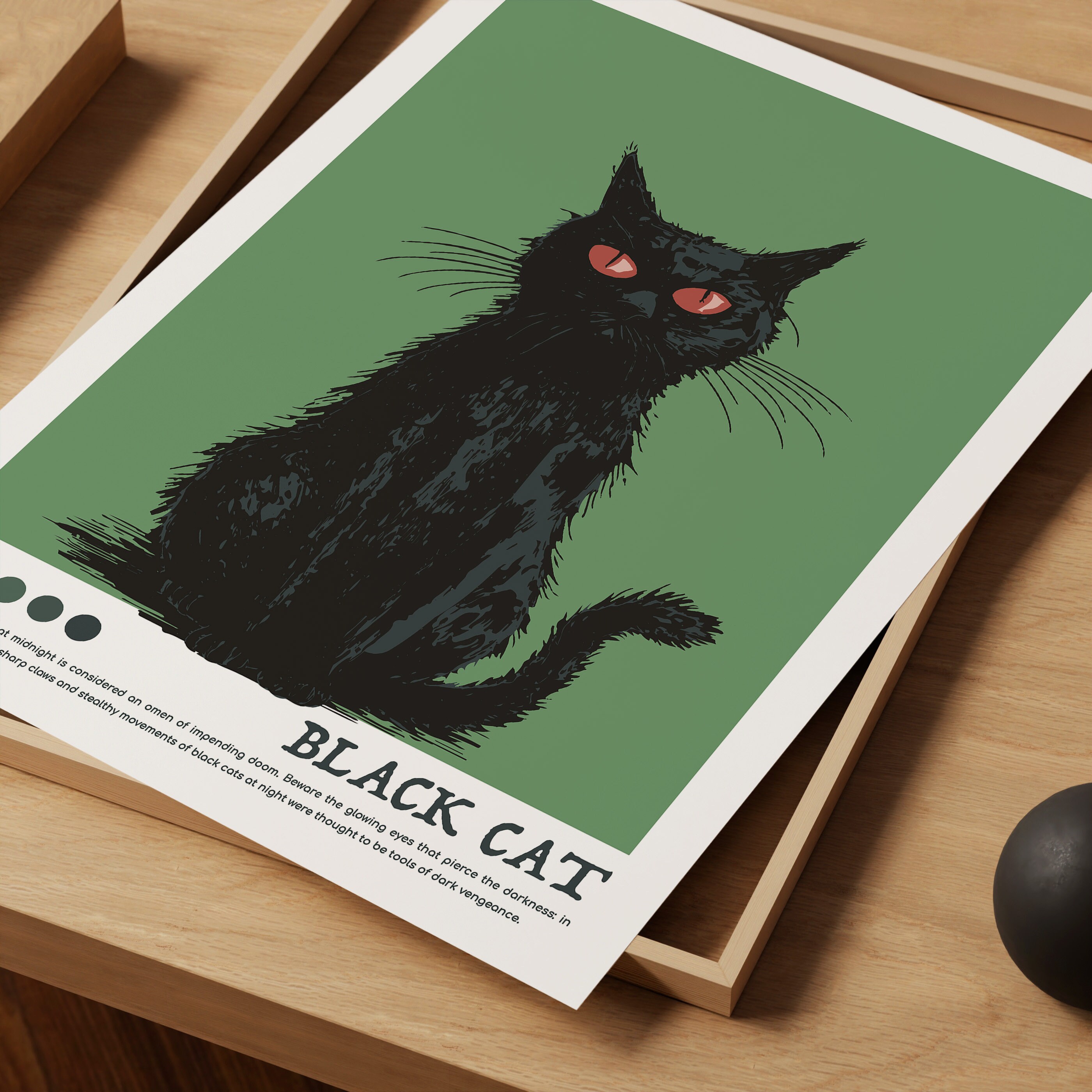 Black Cat Print, Spooky Cat, Halloween Decor, Spooky Printable Wall Art ...