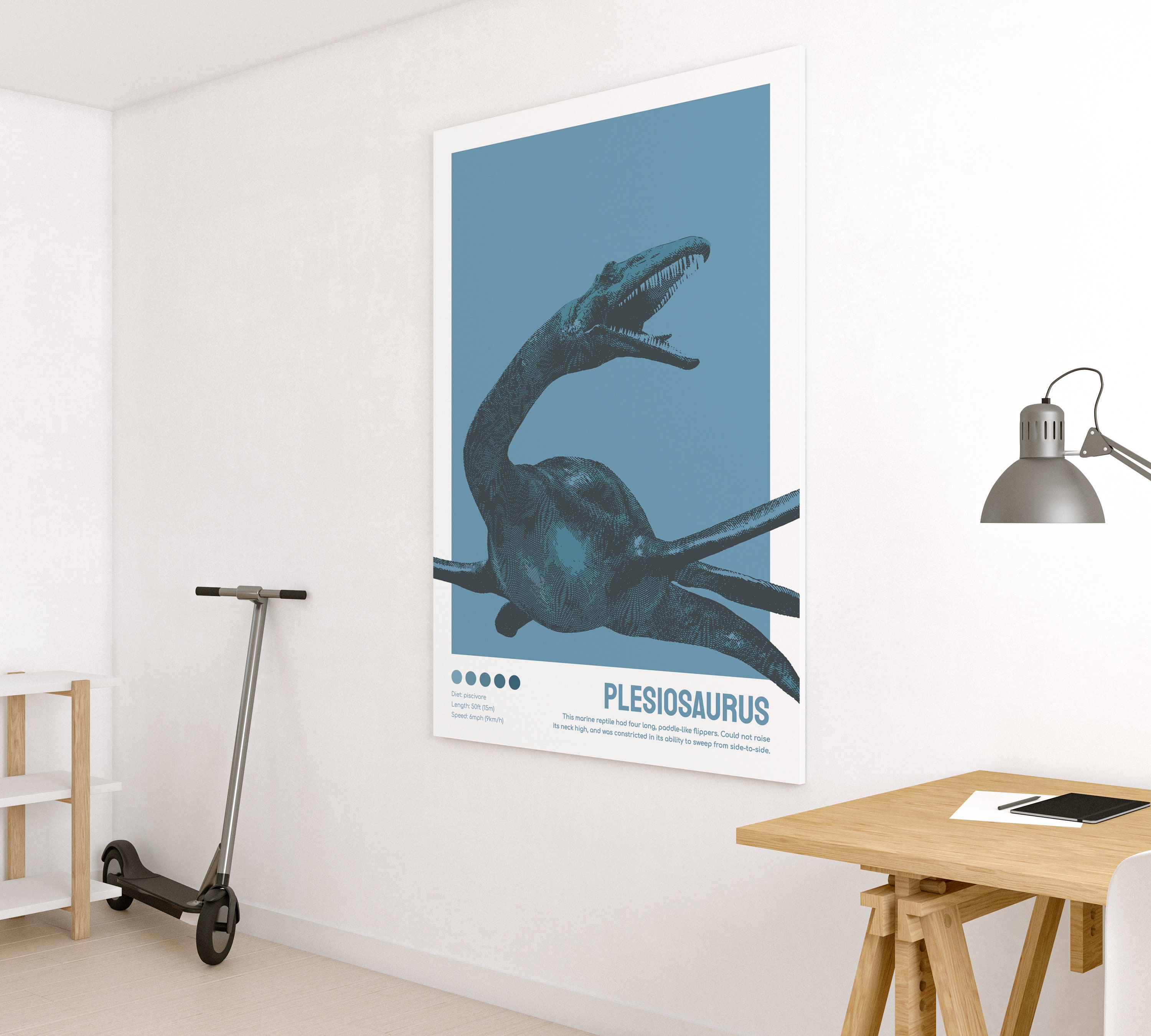 Plesiosaurus Print Dinosaur Wall Art Mosasaurus Printable - Etsy
