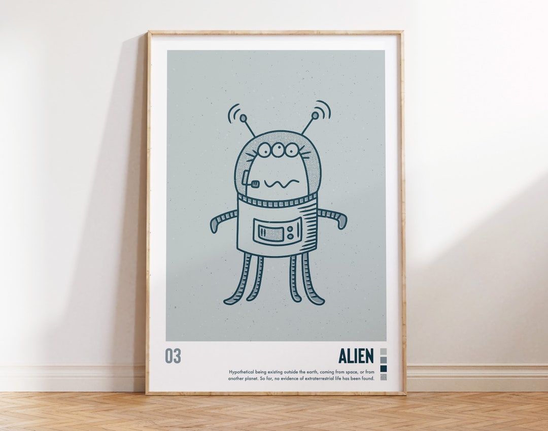 Alien Print | Extraterrestrial Print | Space Digital Download ...