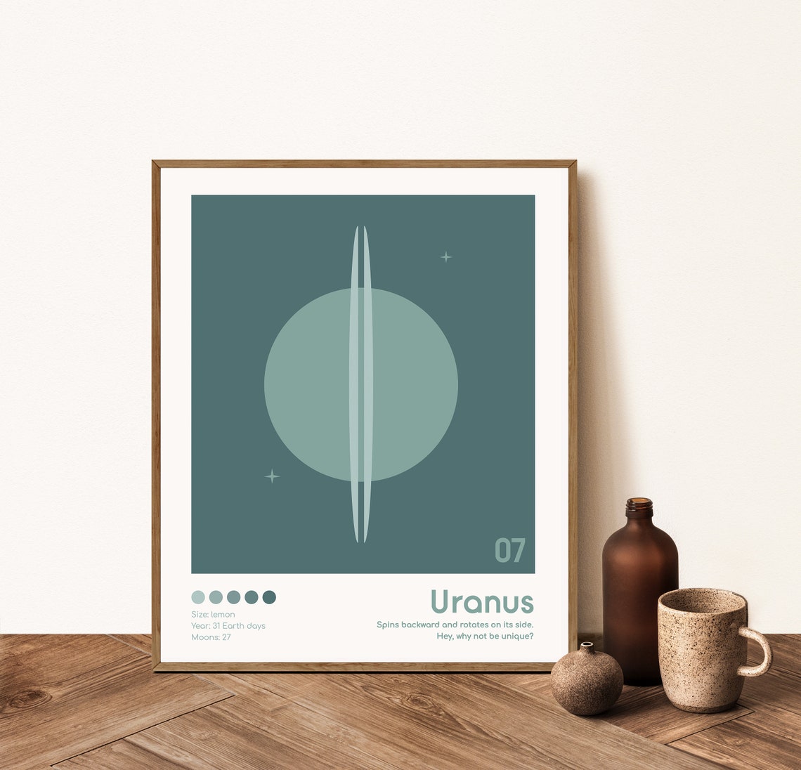 Uranus Print Planets Wall Art Bauhaus Digital Download - Etsy