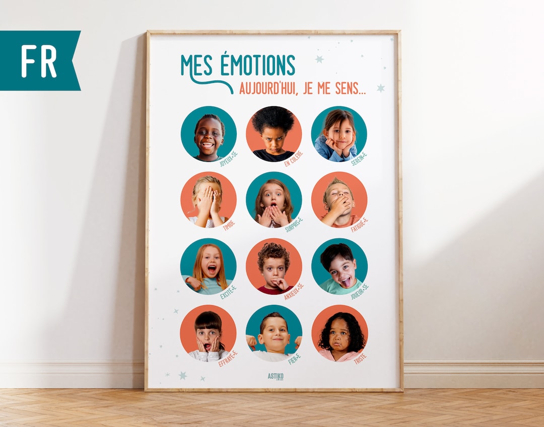 Montessori Poster My Emotions in French, With Photos, to Print ...
