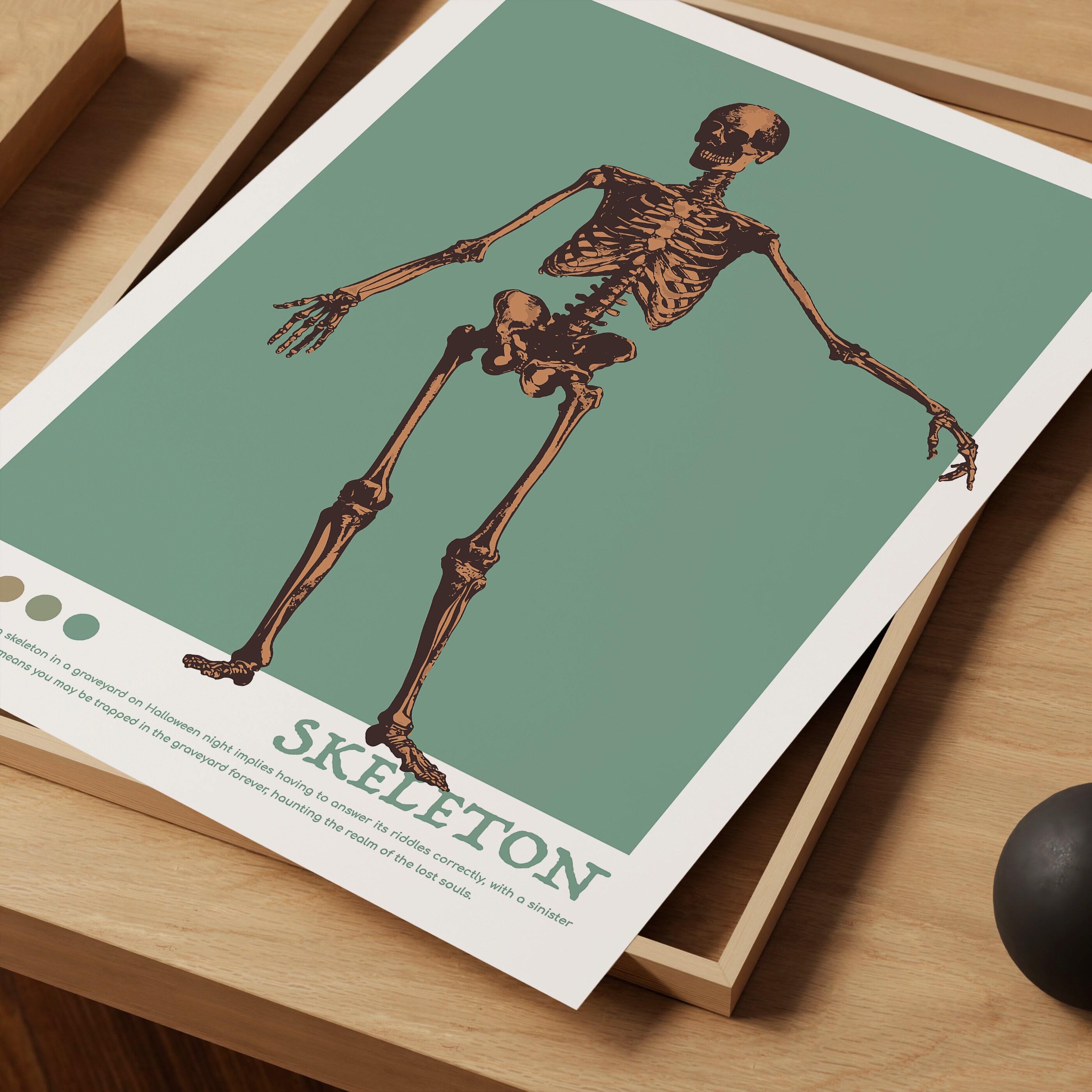 Skeleton Wall Art Halloween Decor Anatomy Printable Spooky - Etsy
