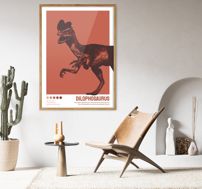Dilophosaurus Print Dinosaur Wall Art Digital Download - Etsy