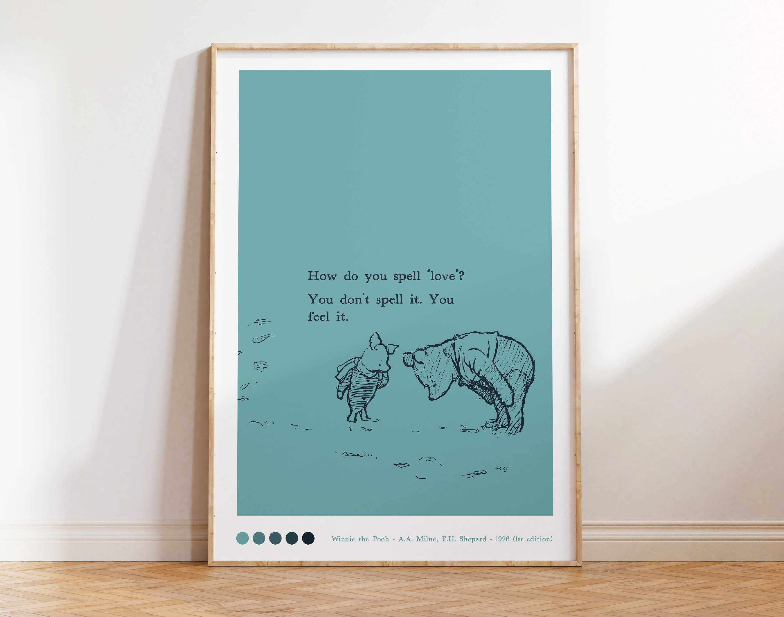 Winnie the Pooh Quote Print How Do You Spell Love Winnie the - Etsy