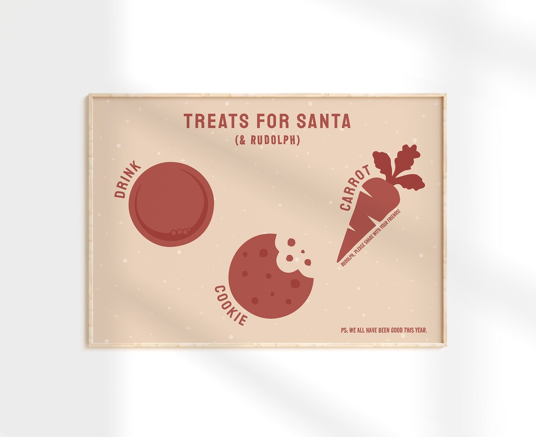 Santa Tray Printable, Santa Plate Print, Treats for Santa, Carrot for ...