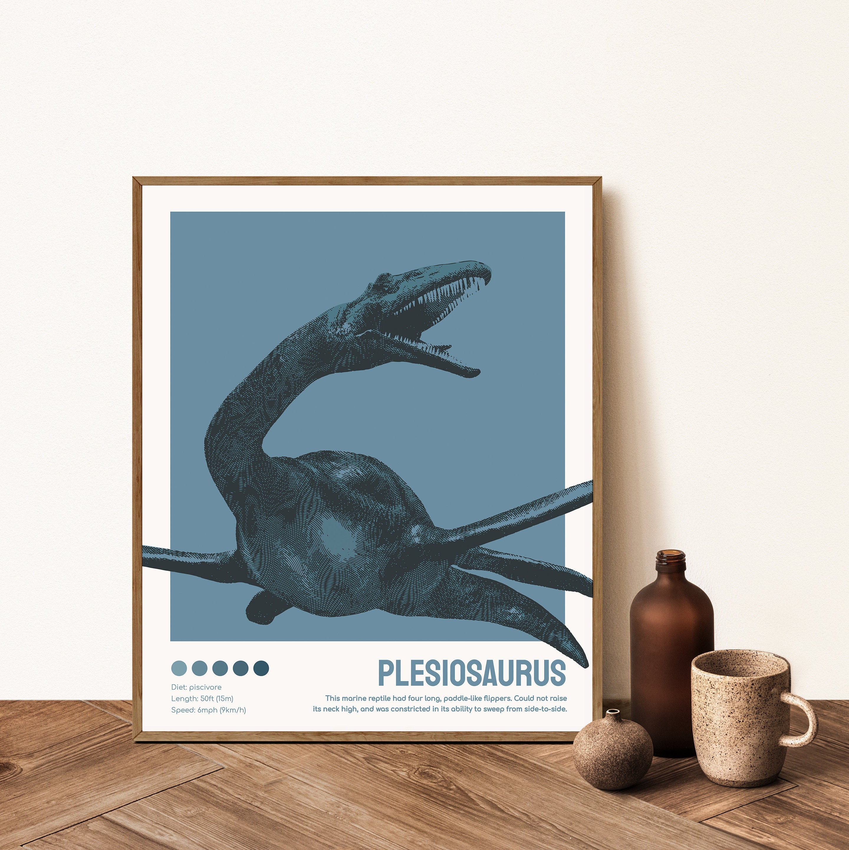 Plesiosaurus Print Dinosaur Wall Art Mosasaurus Printable - Etsy