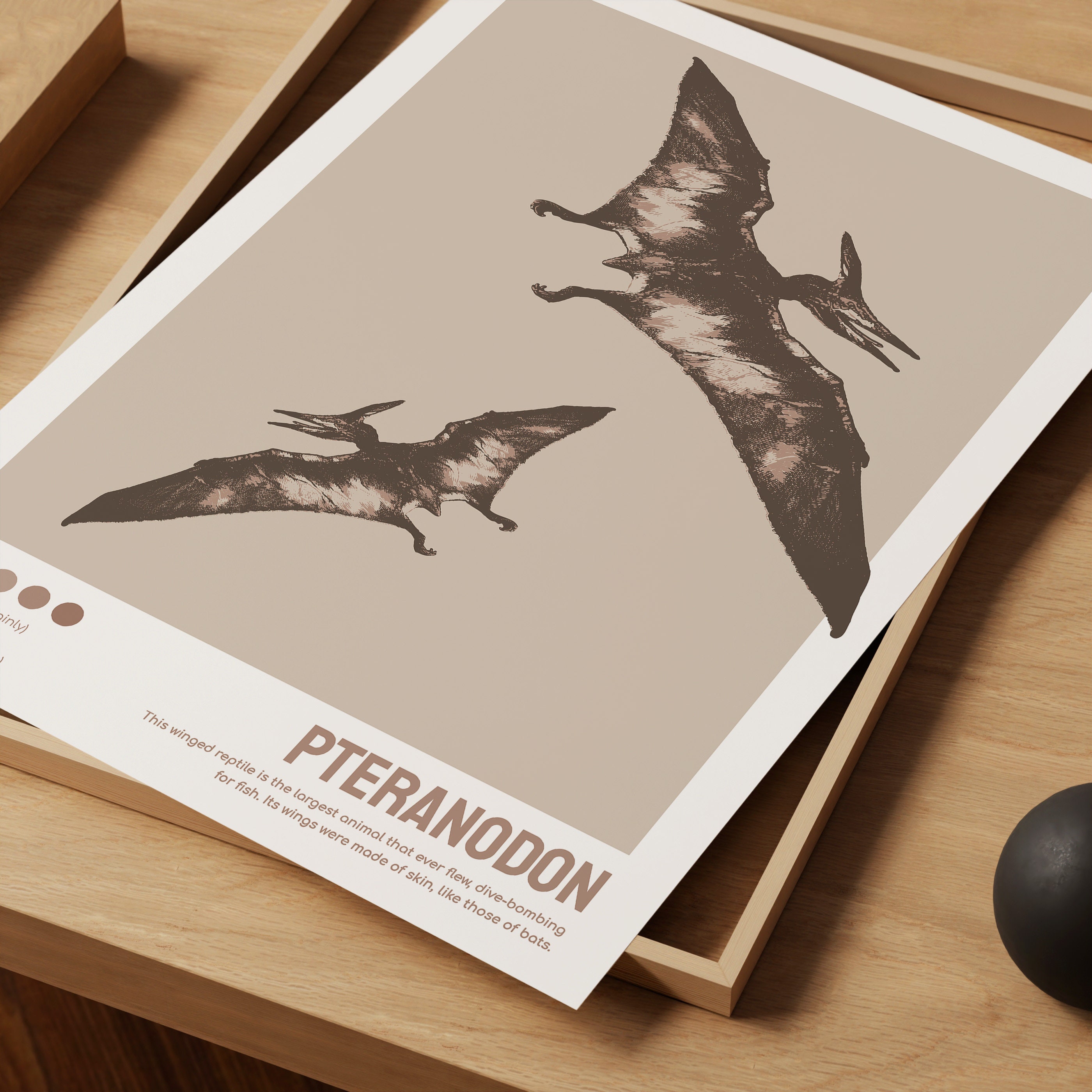 Pteranodon Print, Dinosaur Wall Art, Pterodactyl Printable, Bauhaus ...