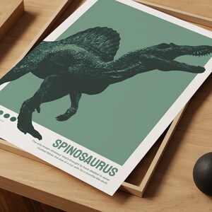 Spinosaurus Print, Dinosaur Wall Art, Dino Printable, Bauhaus Print ...