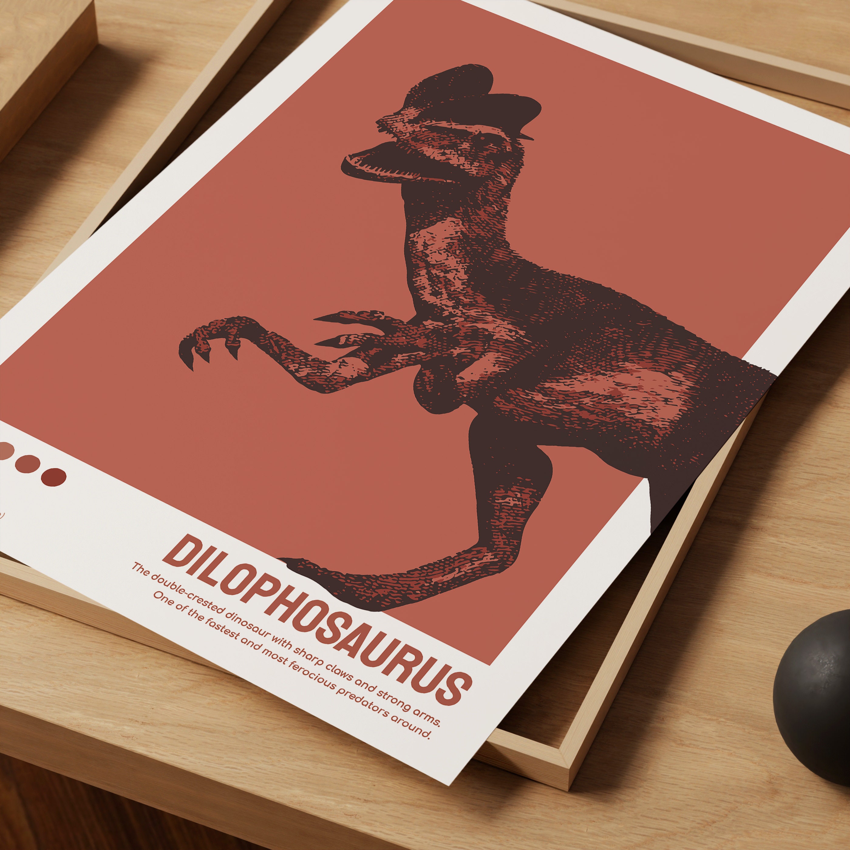 Dilophosaurus Print, Dinosaur Wall Art, Digital Download, Crested ...