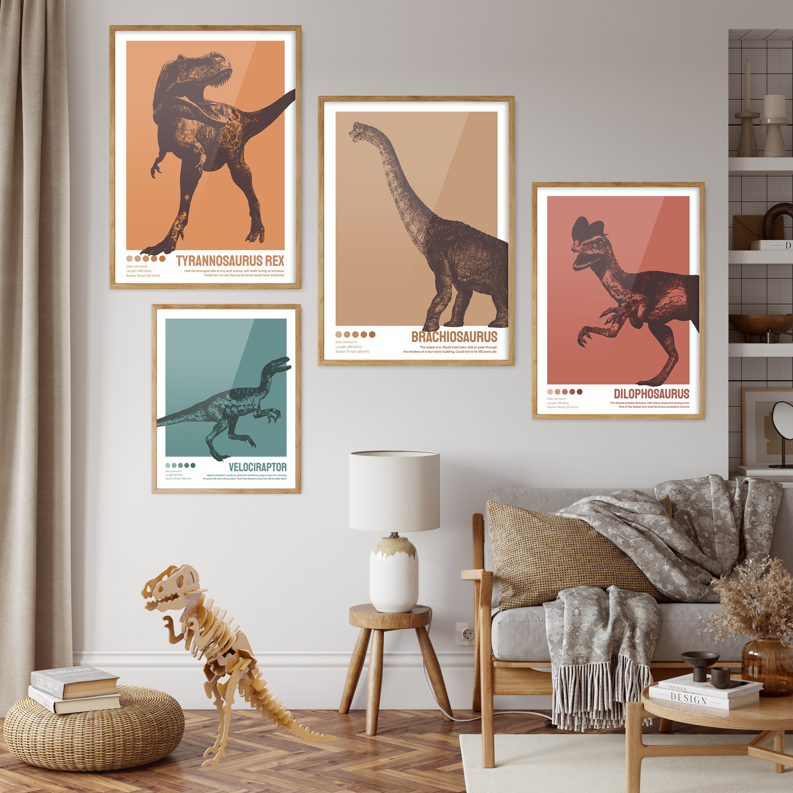 Dilophosaurus Print, Dinosaur Wall Art, Digital Download, Crested ...