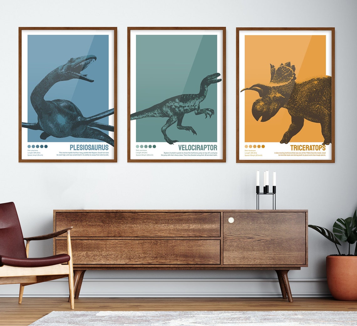 Plesiosaurus Print Dinosaur Wall Art Mosasaurus Printable - Etsy