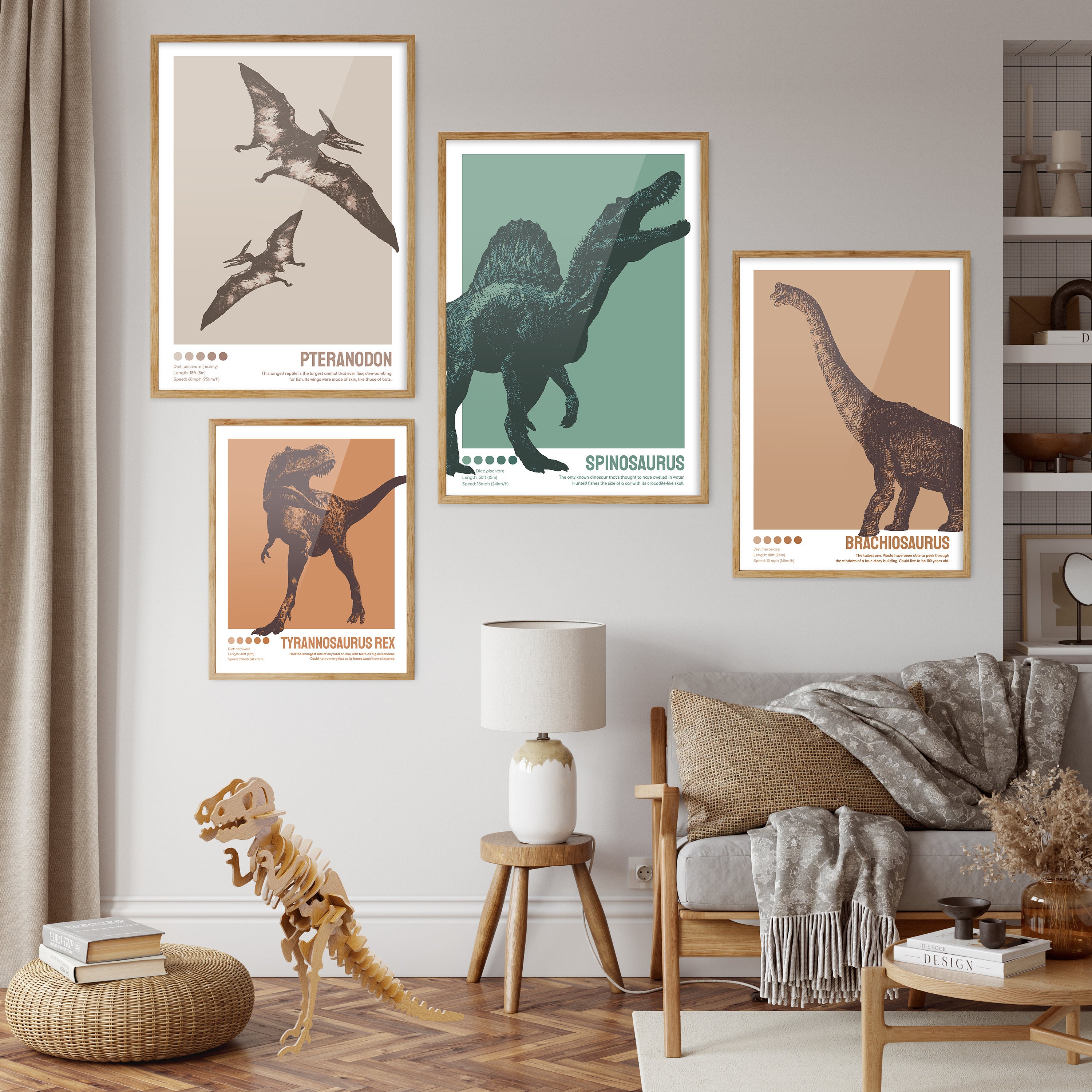Pteranodon Print, Dinosaur Wall Art, Pterodactyl Printable, Bauhaus ...