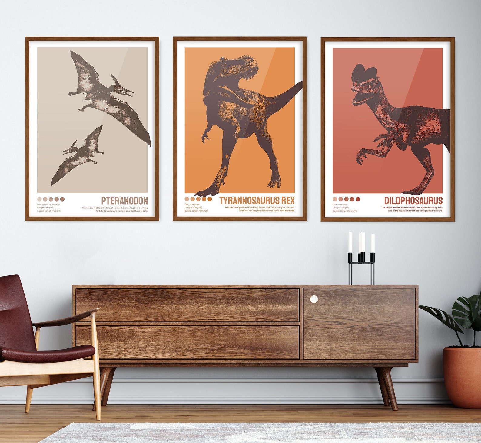 Pteranodon Print, Dinosaur Wall Art, Pterodactyl Printable, Bauhaus ...