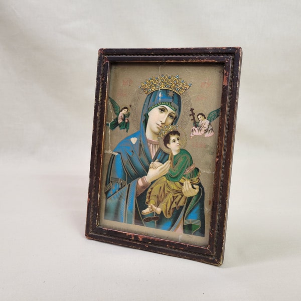 Virgin Mary Icon - Etsy