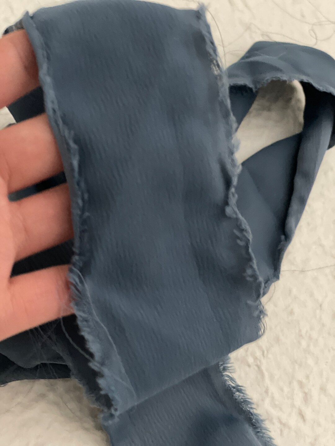 Hand Torn Thick Chiffon Silk Ribbon for Wedding Events, High End Muted ...