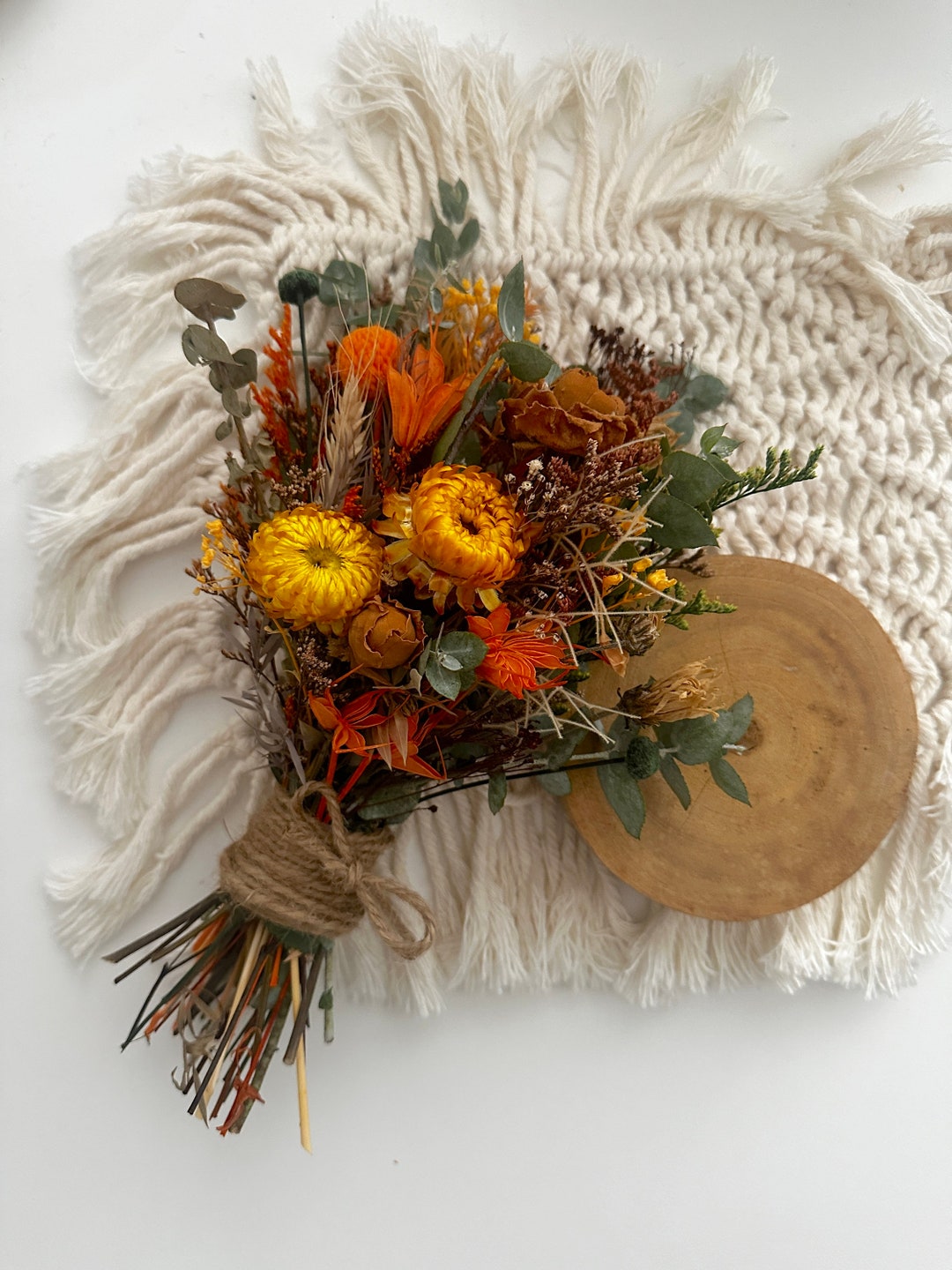 Mini Dried Flower Posy Bouquet | Natural Arrangement | Dried Flower ...