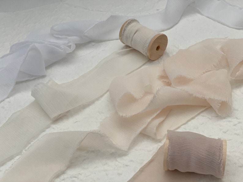 Hand Torn Chiffon Silk Ribbon for Wedding Events High End - Etsy
