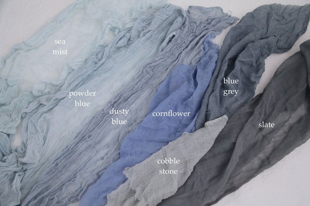 Blue | Dusty Blue | Slate | Wedding Table Runner | Table Decor | Gauze ...