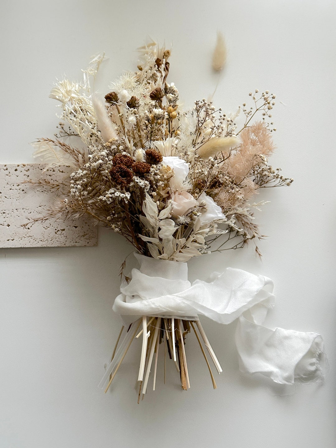 Dirty Pink Medium Size Bouquet Whites Wildflower Rustic Dried Flower ...