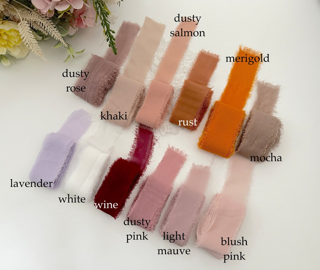 Hand Torn Frayed Edge Chiffon Silk Ribbon Wedding Events | High End ...