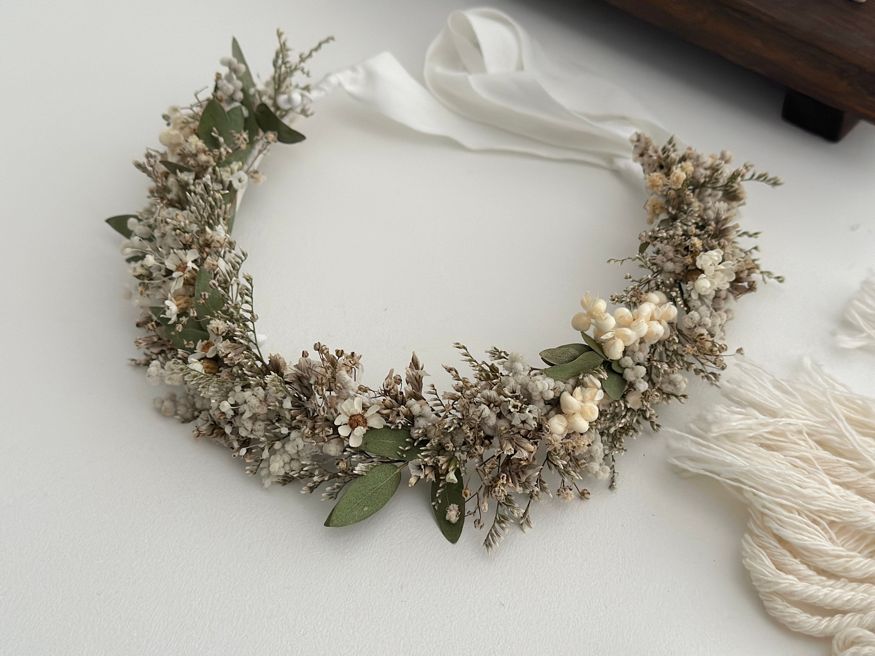 Wildflower Natural Dried and Preserved Boho Nature Flower Crown, Baby ...