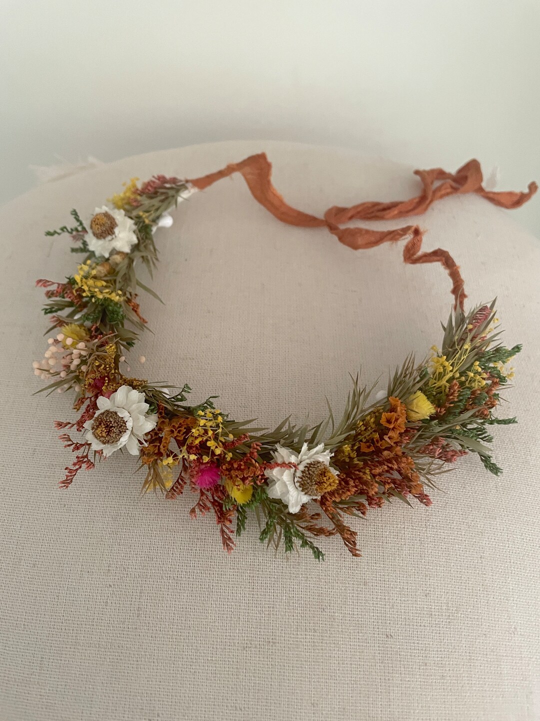 Wildflower Natural Dried and Preserved Boho Nature Flower Crown, Baby ...