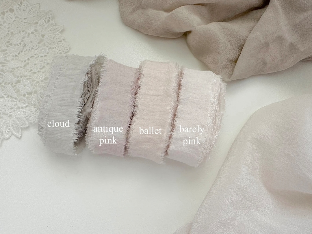 3m Long, Hand Torn 100% COTTON SILK Ribbon for Wedding Events | High ...