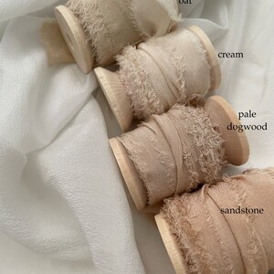 Hand Torn 100% Pure Silk Ribbon for Wedding Events | High End Frayed ...