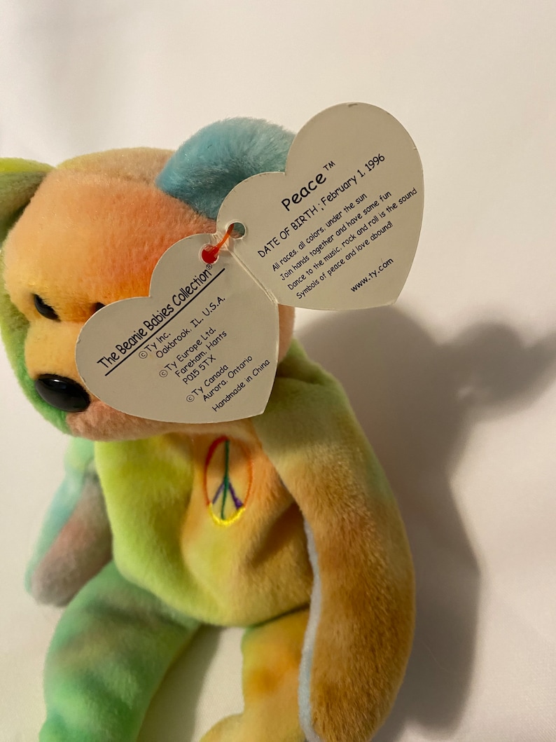RARE Peace Beanie Baby Limited Edition - Etsy