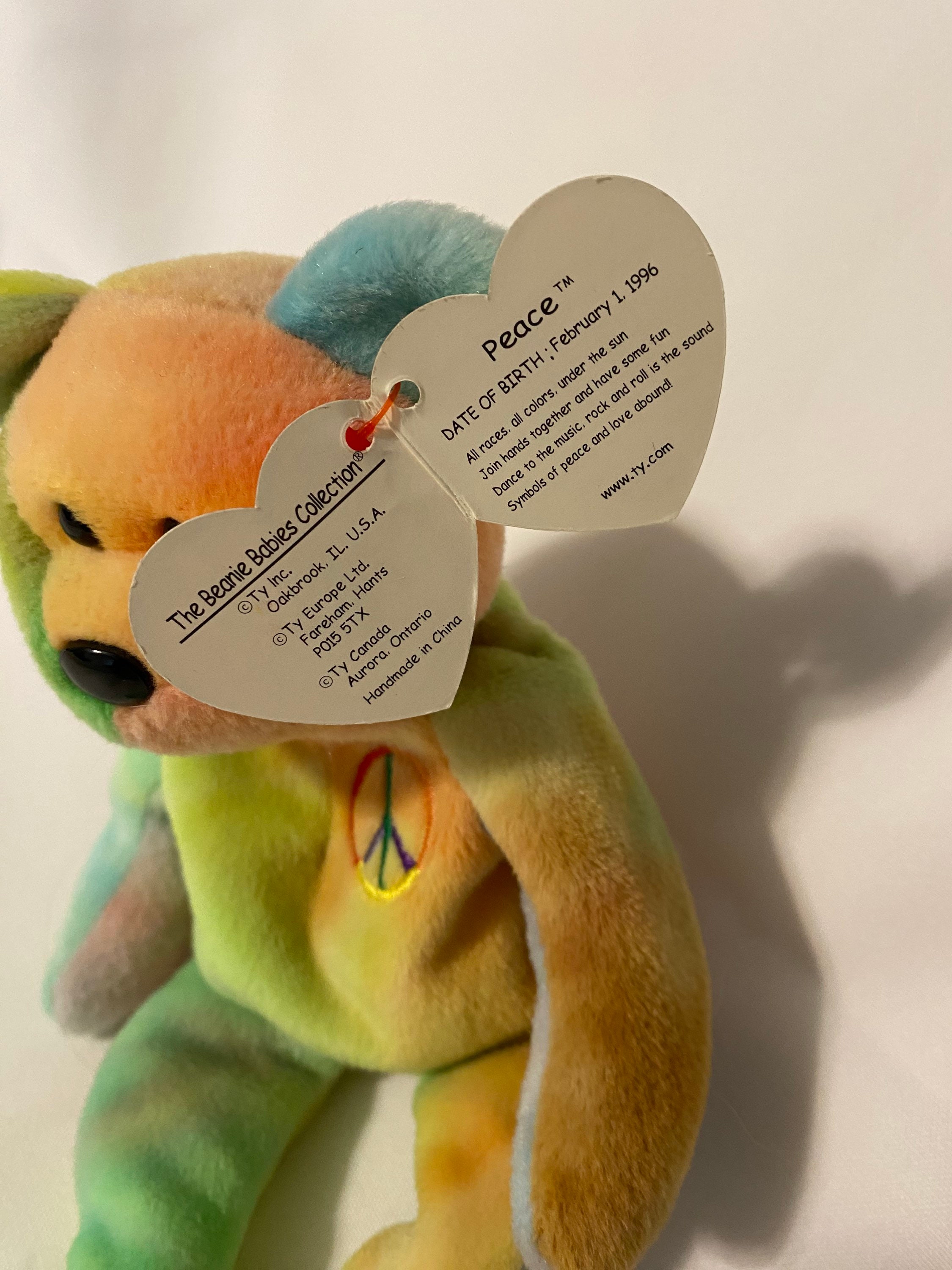 RARE Peace Beanie Baby Limited Edition - Etsy