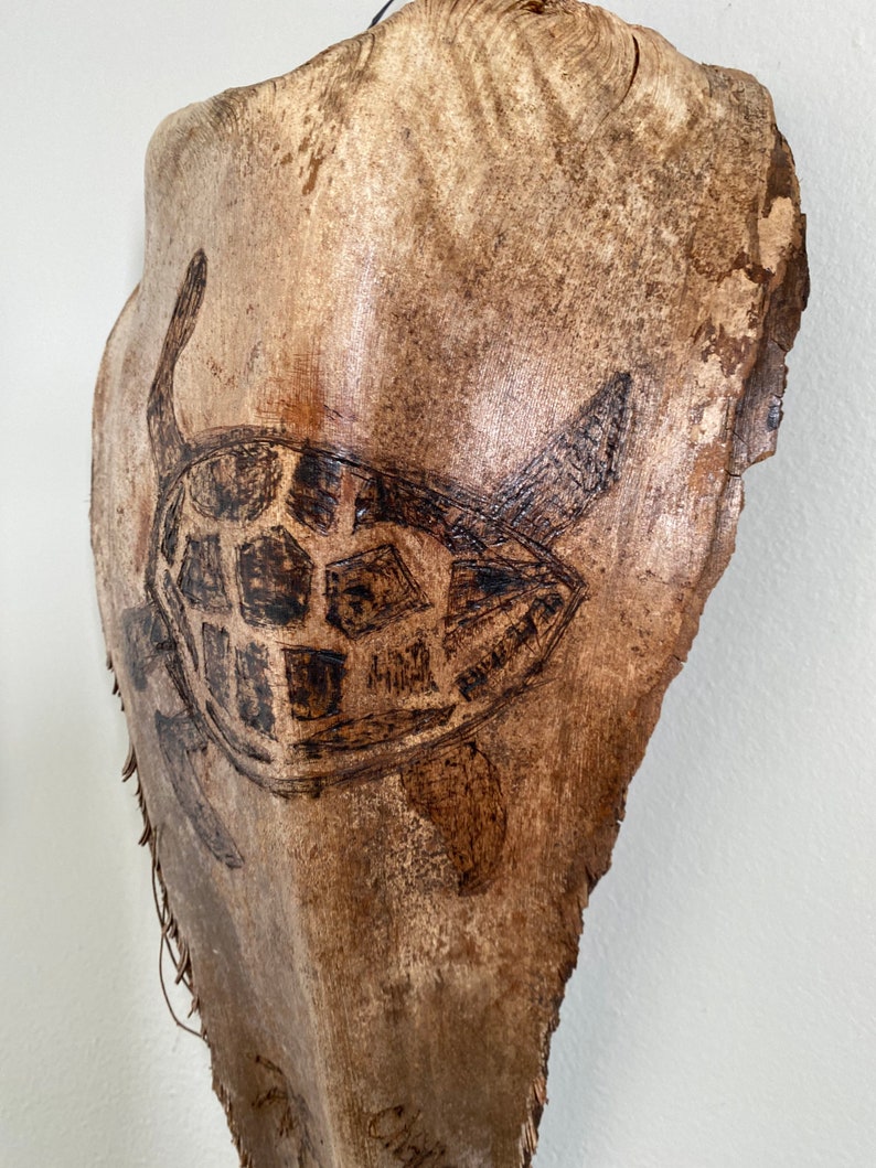 Sea Turtle on Palm Fronds - Etsy