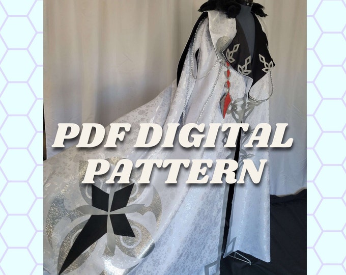 Fatui Harbinger Inspired Cloak Digital PATTERN and Tutorial - Etsy