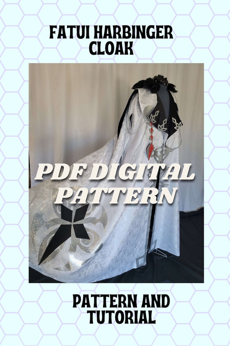 Fatui Harbinger Inspired Cloak Digital PATTERN and Tutorial - Etsy