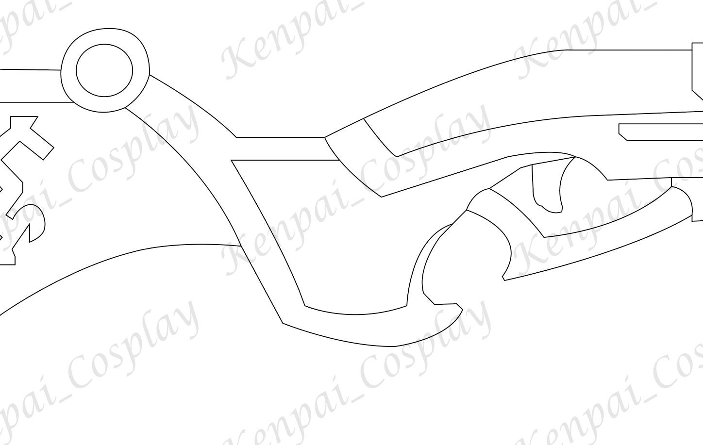 Caitlyn Inspired Gun Outline and Pattern - Etsy